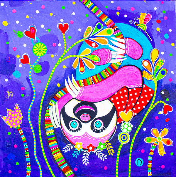 Original Painting - Slow Walker 2 - Sloth - Donna Sharam Art Gallery